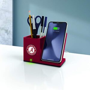 SOAR NCAA Wireless Charger and Desktop Organizer, Alabama Crimson Tide