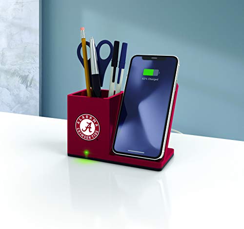 SOAR NCAA Wireless Charger and Desktop Organizer, Alabama Crimson Tide