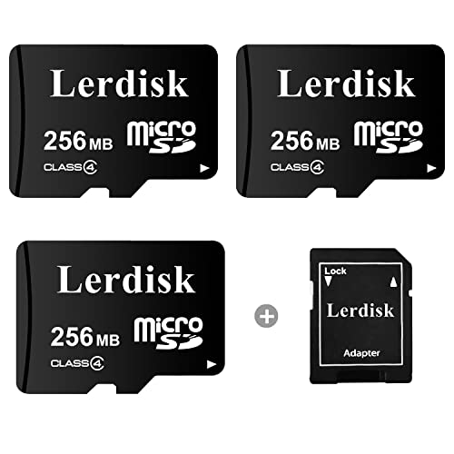 Lerdisk Factory Wholesale 3-Pack Micro SD Card 256MB Class 4 in Bulk Small Capacity 3-Year Warranty Produced by 3C Group Authorized Licencee Special for Small Files Storage or Company Use