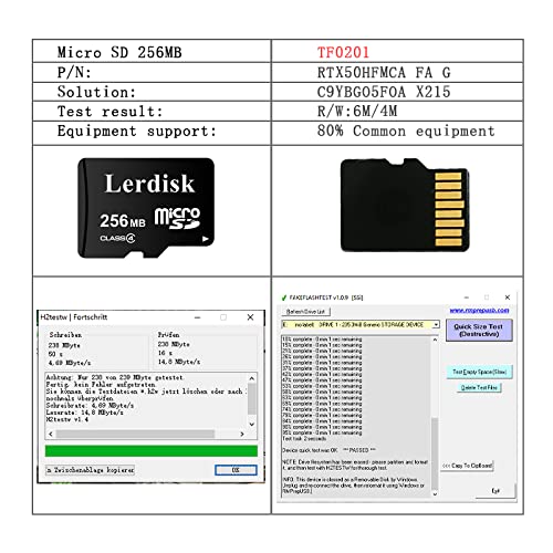 Lerdisk Factory Wholesale 3-Pack Micro SD Card 256MB Class 4 in Bulk Small Capacity 3-Year Warranty Produced by 3C Group Authorized Licencee Special for Small Files Storage or Company Use