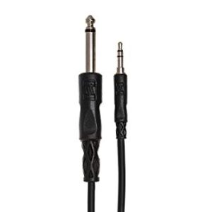 Hosa CMP-105 1/4" TS to 3.5 mm TRS Mono Interconnect Cable, 5 Feet