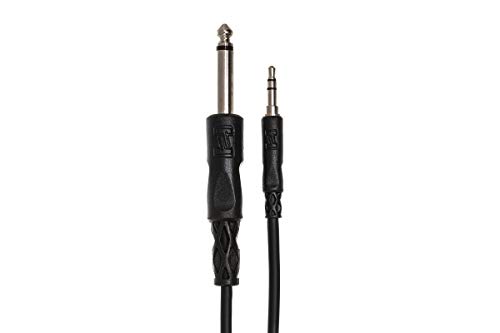 Hosa CMP-105 1/4" TS to 3.5 mm TRS Mono Interconnect Cable, 5 Feet