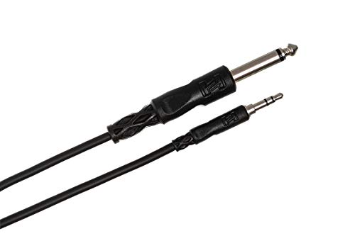 Hosa CMP-105 1/4" TS to 3.5 mm TRS Mono Interconnect Cable, 5 Feet