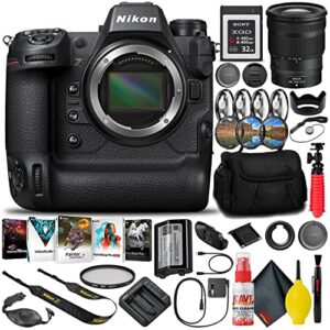 nikon z9 fx-format mirrorless camera body (1669) + 24-120mm f/4 s lens + 32gb xqd memory card + editing software + camera bag + pro filter kit + 12″ tripod (renewed)