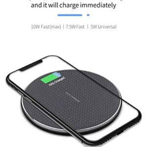 N/A Qi Wireless Charger+External Receiver for Samsung Galaxy A12 A22 A32 A42 A52 A72 4G 5G Black