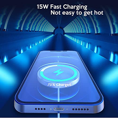 Magnetic Wireless Charger，3.3FT【Apple MFi Certified】15W Fast Wireless Charging Pad USB C Wireless Charger iPhone with 20W USB C Wall Charger Block for iPhone 14/Plus/13/12/Pro/Pro Max/Mini/AirPods Pro