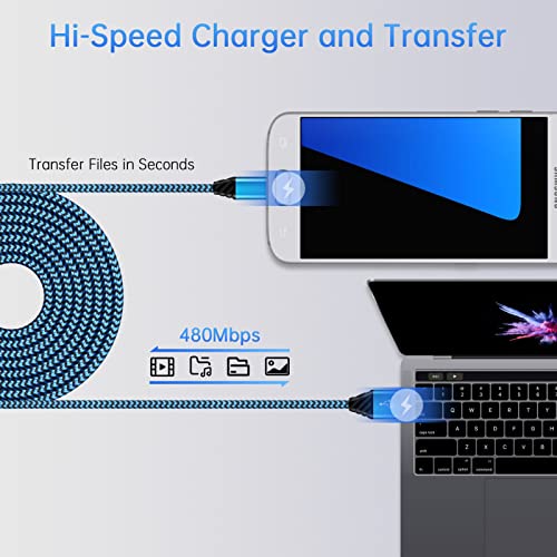 Android Phone Charger Cord Long Micro USB Charging Cable Data Transfer Fast Charging for Samsung Galaxy J8 J7 J6 J5 J4 J3 S7 S6,Moto E E5 E4 Plus/Play, G5 G5S G4 Plus/Play, G6 Play, Tablet, LG