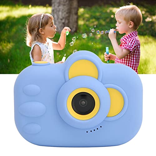 Hidyliu 1080P Kids Digital Camera - 2inch Kids Camera Cute Cartoon Design HD Digital Children Selfie Camera for Birthday (Blue)