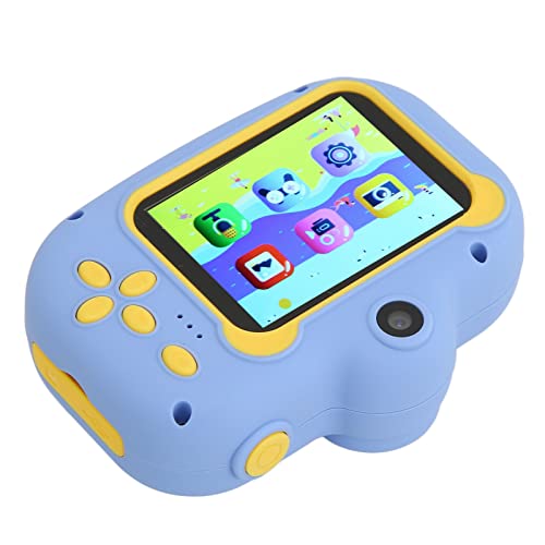 Hidyliu 1080P Kids Digital Camera - 2inch Kids Camera Cute Cartoon Design HD Digital Children Selfie Camera for Birthday (Blue)