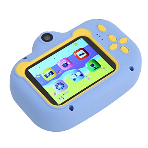 1080P 2inch Kids Camera Cute Cartoon Design HD Digital Children Selfie Camera for Birthday (Blue)