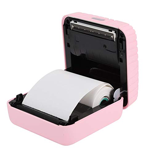 Gaeirt Sticker Printer, Mini Portable Wireless Bluetooth Thermal Printer, 203dpi 58mm Photo Printing Portable Pocket Printer Smartphone Photo Printer(Pink)