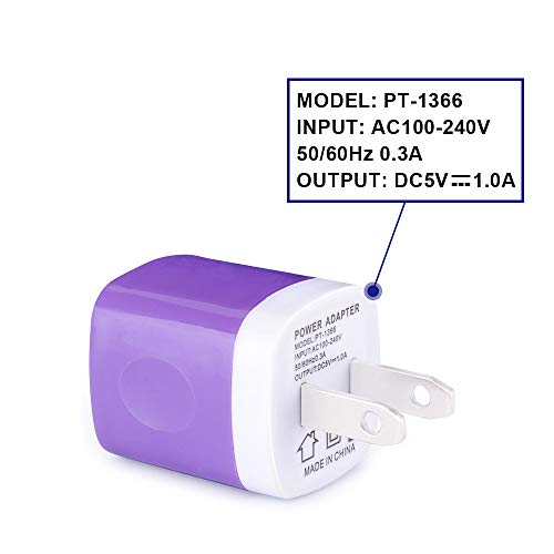 Wall Charger 5Pack, Home Travel USB Power Adapter Wall Charger Plug Charging Block Cube for iPhone 14 13 12 11 Pro Max/10/SE/Xs/XR/X/8/7/6/6S Plus,Samsung Galaxy S21 S20 S10 A12 A32,LG,Kindle,Android