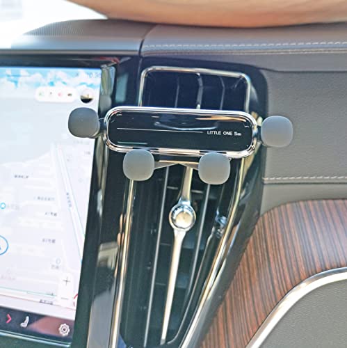 SiMaXuanCar car Phone Holder Vent Phone Holder Auto Lock Gravity Type Phone Holder with knob Locking Hook Clip Suitable for Various Vent Mount Suitable for 2.5~3.5 inch Width Smartphone(Black)