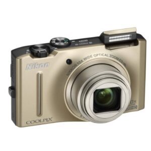 Nikon Coolpix S8100 12.1 MP CMOS Digital Camera with 10x Zoom-Nikkor ED Lens and 3.0-Inch LCD (Gold)