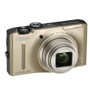 Nikon Coolpix S8100 12.1 MP CMOS Digital Camera with 10x Zoom-Nikkor ED Lens and 3.0-Inch LCD (Gold)