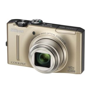 Nikon Coolpix S8100 12.1 MP CMOS Digital Camera with 10x Zoom-Nikkor ED Lens and 3.0-Inch LCD (Gold)