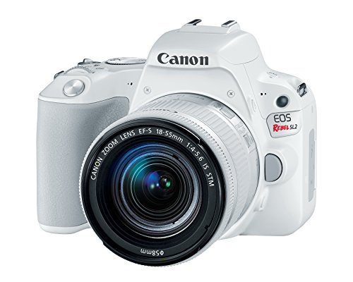 Canon Cameras US 2252C001 EOS Rebel SL2 (WH) EF-S 18-55mm f/4-5.6 STM (BK) Digital SLR Camera Kit, 3", White