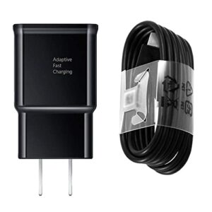 Adaptive Fast Charger Compatible Samsung Galaxy S9 S9 Plus S8 S8+ S10 S10e Note 8 Note 9, Wall Charger Adapter Block with USB Type C Cable Kit