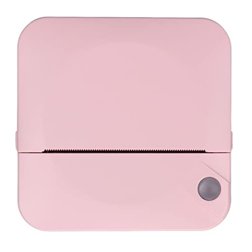 EBTOOLS Mini Thermal Printer, 200DPI Rechargeable Portable Pocket Printer, Black and White Imaging, Gift for Girls and Kids, for Printing Pictures, Memos, Wishes, Agendas(Pink)