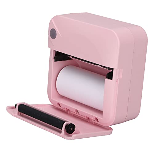 EBTOOLS Mini Thermal Printer, 200DPI Rechargeable Portable Pocket Printer, Black and White Imaging, Gift for Girls and Kids, for Printing Pictures, Memos, Wishes, Agendas(Pink)