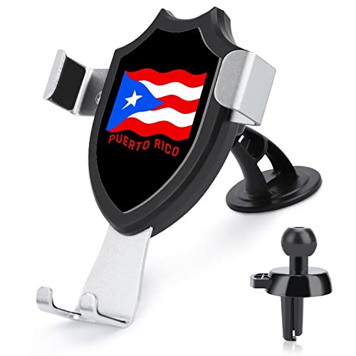 Puerto Rico Flag Car Phone Holder Mount Universal Cellphone Vent Clamp for Dashboard Windshield Stand