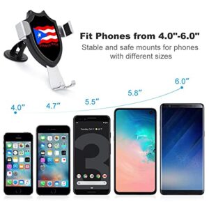 Puerto Rico Flag Car Phone Holder Mount Universal Cellphone Vent Clamp for Dashboard Windshield Stand