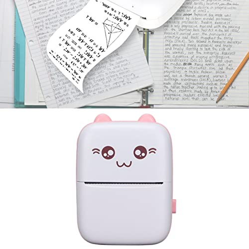 Liccx Pocket Printer, Mini Photo Printer, 200DPI Resolution,Ergonomic Design, Print Any Text, Pictures, Memos, Blessings,(Pink)