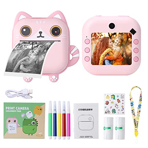 SHENGAO 2.4 Inch IPS Screen Video Digital Camera Birthday Gift Full HD Photo Digital Camera Kids Digital Camera with Print Paper