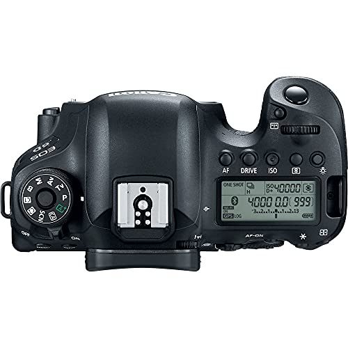 Canon EOS 6D Mark II DSLR Camera (Body Only) (1897C002) + 64GB Memory Card + Case + Photo Software + 2 x LPE6 Battery + Card Reader + Light + Flex Tripod + Hand Strap + More (Renewed)