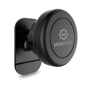 wixgear magnetic mount, universal stick-on dashboard magnetic car mount holder, for cell phones and mini tablets with fast swift-snap technology, magnetic cell phone mount