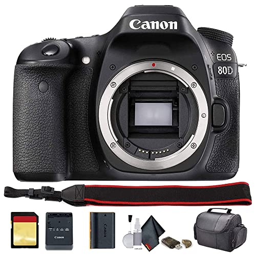 Canon EOS 80D DSLR Camera (1263C004) - Beginner Bundle (Renewed)