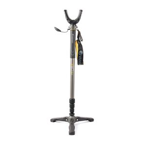 vanguard veo 2 am-234tu shooting stick, tri-stand base with ball joint, rotating and removeable u shaped yoke , gray