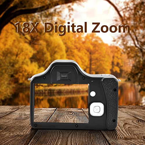 absuyy Digital Camera, 1080p HD Long Focus SLR Camera, 24 Megapixel Digital Camera, 18X Digital Zoom 3 Inch TFT-LCD Electronic Anti-Shake