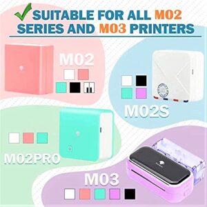 Phomemo M03 Green Photo Printer- Bluetooth Thermal Photo Printer with 6 Roll 2 Inch White/Transparent/Semi-Transparent Thermal Paper, Compatible with iOS + Android for Photos, Journalist, Work, Plan