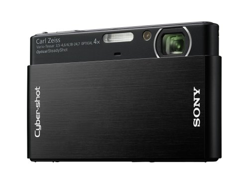 Sony Cybershot DSC-T77 Full HD 1080i, 10.1 MP Digital Camera with 4x Optical Zoom with Super Steady Shot Image Stabilization (Black)