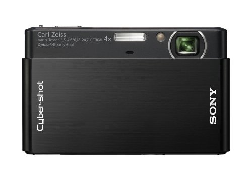 Sony Cybershot DSC-T77 Full HD 1080i, 10.1 MP Digital Camera with 4x Optical Zoom with Super Steady Shot Image Stabilization (Black)