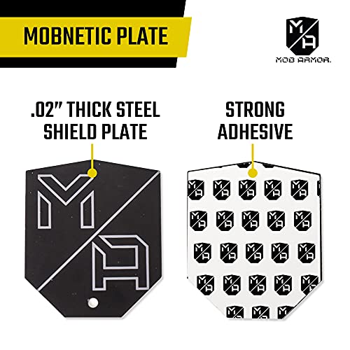 Mob Armor MobNetic Plate - Magnetic Phone Mounting Plate - Compatible with iPhone & Android - 0.02inch Thick for Cars, Trucks, Motorcycles & Extreme Sports - 3M VHB Non-Marking Adhesive (2 Pack)