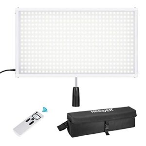 neewer rollable 30x53cm led light panel mat on fabric 48w 4500lm 5600k cri 90+ 512 led light panel with handle grip, remote control, diffuser cloth, carry bag for traveling outdoor photography