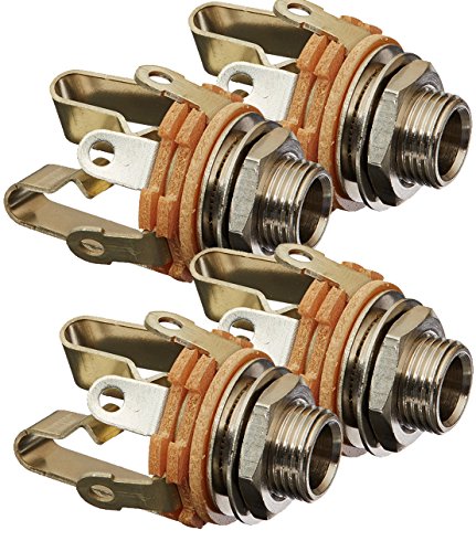 Switchcraft Type 12B (Pack of 4) Stereo 3-Conductor Input Jack, 1/4", Double Open Circuit,Made in USA