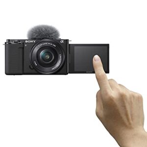 Sony Alpha ZV-E10 - APS-C Interchangeable Lens Mirrorless Vlog Camera Kit - Black (Renewed)