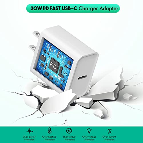 iPhone Charger Fast Charging【Apple MFi Certified】, 2Pack iPhone Charging Block USB C Power Adapter Wall Charger with 6FT iPhone Charging Cable Lightning Cord Compatible with iPhone 14/13/12/11/XS/XR/X