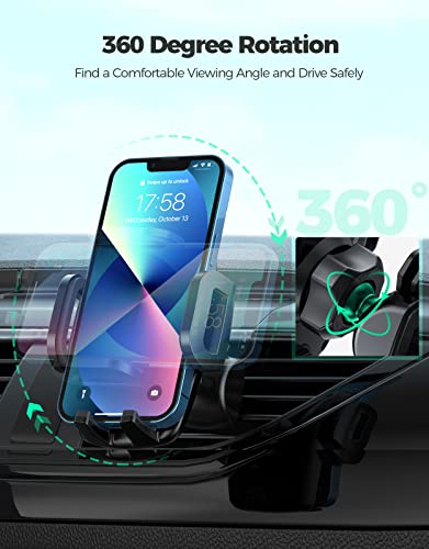 Beglero Car Vent Phone Mount, AC Vent Phone Holder with 3-Level Adjustable Clip, Air Vent Phone Holder Compatible with iPhone 13 12 SE 11 Pro Max XS XR, Galaxy Note 20 S20 S10 and More