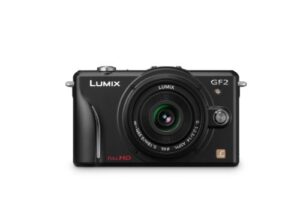 panasonic lumix dmc-gf2 12 mp micro four-thirds mirrorless digital camera with 3.0-inch touch-screen lcd and 14mm f/2.5 g aspherical lens (black)