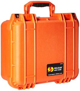 pelican 1400 camera case with foam (orange)