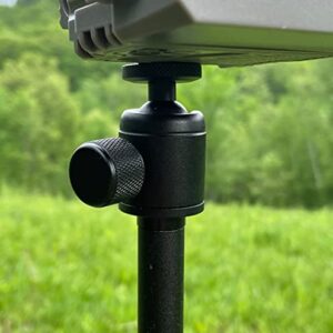 TACTACAM Reveal Adjustable Camera Stake with Solar Panel Mount - Fits All Trail Cameras and Cellular Cameras with 1/4" 20 mounts