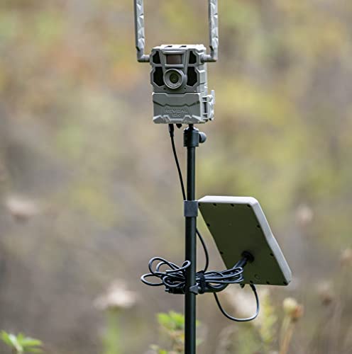 TACTACAM Reveal Adjustable Camera Stake with Solar Panel Mount - Fits All Trail Cameras and Cellular Cameras with 1/4" 20 mounts