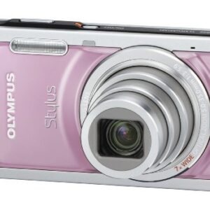 Olympus Stylus 7040 14 MP Digital Camera with 7x Wide Angle Dual Image Stabilized Zoom and 3.0 inch LCD (Pink) (Old Model)