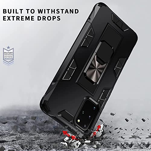 Military Grade Drop Samsung Galaxy S20 Plus Case Galaxy S20+ Case Shockproof with Kickstand Stand Built-in Magnetic Car Mount Armor Heavy Duty Protective Case for Galaxy S20 Plus Phone Case (Blue)