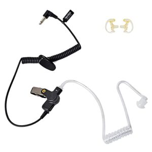 3.5mm 1 pin listen only surveillance covert acoustic air tube earpiece police radio headset + medium replacement earmolds for motorola radio speaker mics