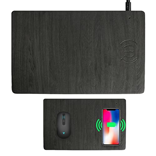 Fast Wireless Charger Mouse Pad,Fast Wireless Charging Mouse Mat 10w Qi Certified Case-Friendly for iPhone 14/14Pro/14Pro Max/13/13Pro/13Pro Max/12/12 Pro/11/11Pro/XR/X,Samsung Galaxy S10/S9 for Gifts